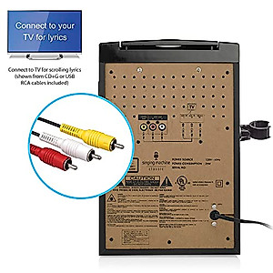 Singing Machine SML625BTBKD Karaoke Machine, Portable Bluetooth CD+G Karaoke System, Black