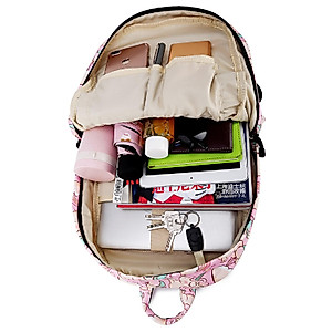 abshoo Cute Lightweight Kids School Bookbags Unicorn Girls Backpacks With Lunch Bag (Unicorn Pink Set G3)