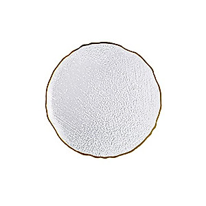 Karaca Milanda Gold Glass Dinnerware Set for 4 People, 12 Pieces, Transparent Gold