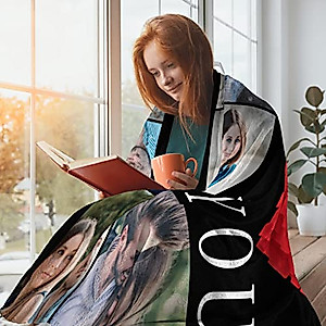 Youltar I Love You Gifts-Personalized Photos Blanket for Girlfriend/Boyfriend Anniversary Custom Gifts for Couples, Valentines Christmas Customized Gifts