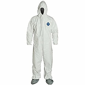 DuPont Industrial & Scientific DuPont TY122S 3XL EACH Disposable Elastic Wrist, Bootie and Hood Tyvek Coverall Suit 1414 White