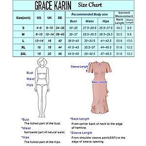 GRACE KARIN Wedding Guest Dresses for Women Summer Spring Dresses for Women 2023 Pink L
