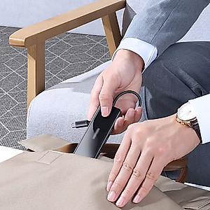 Port Expander USB C Hub Adapter 6 in 1 USB C to HDMI Adapter with 4K HDMI, 3 USB 3.0, SD/TF Card Reader for Type C Devices USB Splitter