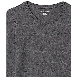 Amazon Essentials Women's Classic-Fit Long-Sleeve Crewneck T-Shirt (Available in Plus Size), Charcoal Heather, Large