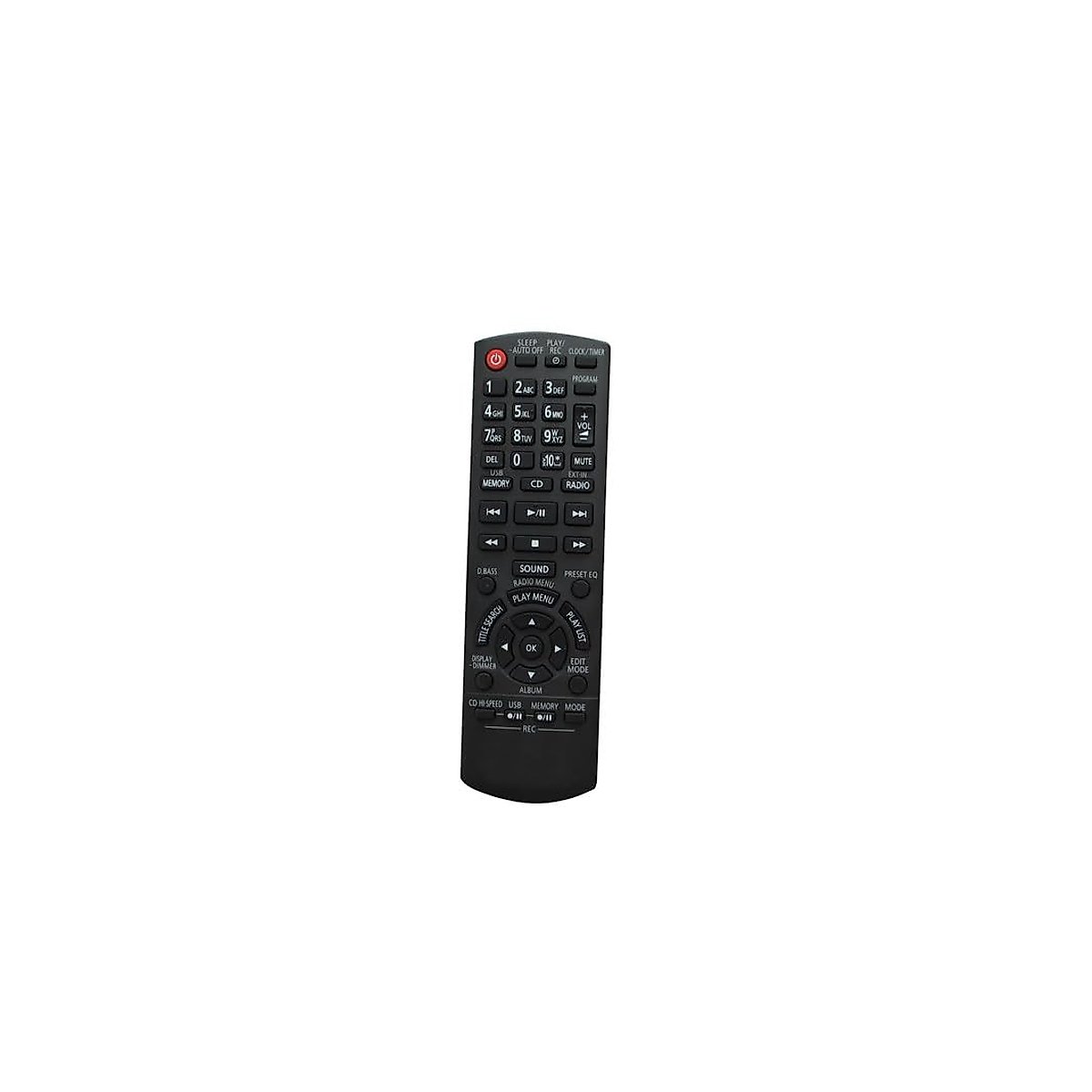HCDZ Replacement Remote Control for Panasonic N2QAJB000098 SC-PM39D SC-PM39 SA-PM39 Mini Micro Hi-Fi Bookshelf Audio Compact Stereo System