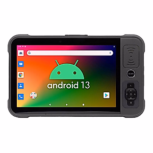 Heavy Duty Android Tablet with Integrated Barcode Scanner, 2D/1D/QR Zebra SE4710 Reader, Android 13, WiFi/GPS/Bluetooth, 8000mAh All-Day Battery (Tablet)