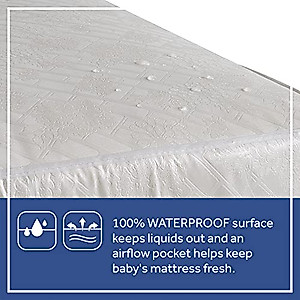 Sealy Posture Perfect 2-Stage Waterproof Baby Crib and Toddler Mattress - Hybrid Memory Foam & 150 Premium Coils - Made in USA, 52"x28"