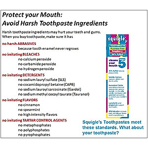 Squigle Jr Toothpaste (for Infants, Toddlers), Travel Toothpaste, Prevents Cavities, Canker Sores, Chapped Lips. Soothes, Protects Dry Mouths. Stops Tooth Sensitivity, No SLS - 2 Pack