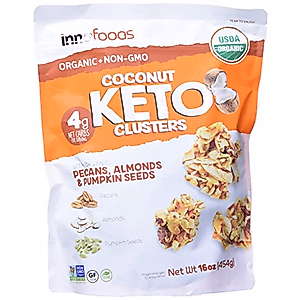 Inno Foods Organic Coconut Keto Cluster (Net Wt 16 Ounce ),