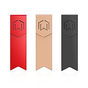 CZUR Mental Bookmark, Stylish Bookmarks, Teacher Valentine Gift, Unique Gift for Women, Men, Readers, Light&Durable Reward Bookmark with ANODIZING Technology, SuperGrip U-Shape Design-3 Pieces