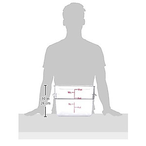 Cambro 12SFSCW135 Camwear Polycarbonate Square Food Storage container, 12 Quart