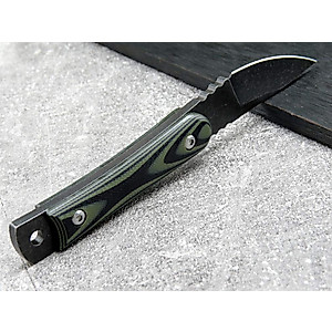 Ccanku C1390 Fixed Blade Knifes 7.3-Inch Outdoor Survival Tools D2 Blade Steel & G10 Handle with Kydex Sheaths Clip for Outdoor Activities, Camping, Bushcraft and Hunting(Black)