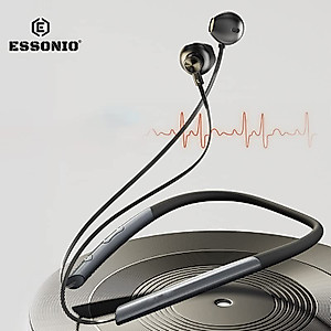 ESSONIO Bluetooth Headphones Wireless Bluetooth Neckband Headphones Neckband Bluetooth Earbuds Headset Noise Cancelling with Microphone Magnetic(z1s Blue)