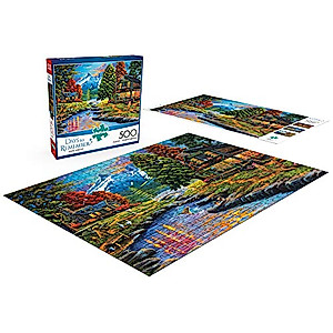 Buffalo Games - Days to Remember - Dewie Hollow - 500 Piece Jigsaw Puzzle , Orange, Yellow, Green , 21.25"L X 15"W