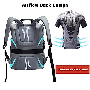 COTS Laptop Backpack for Work, Unisex Business Travel Backpack Fits 15.6 Inch Slim Notebook, Water Resistant College School Bookbag, Fashion Casual Daypack Gifts for Men & Women, Black