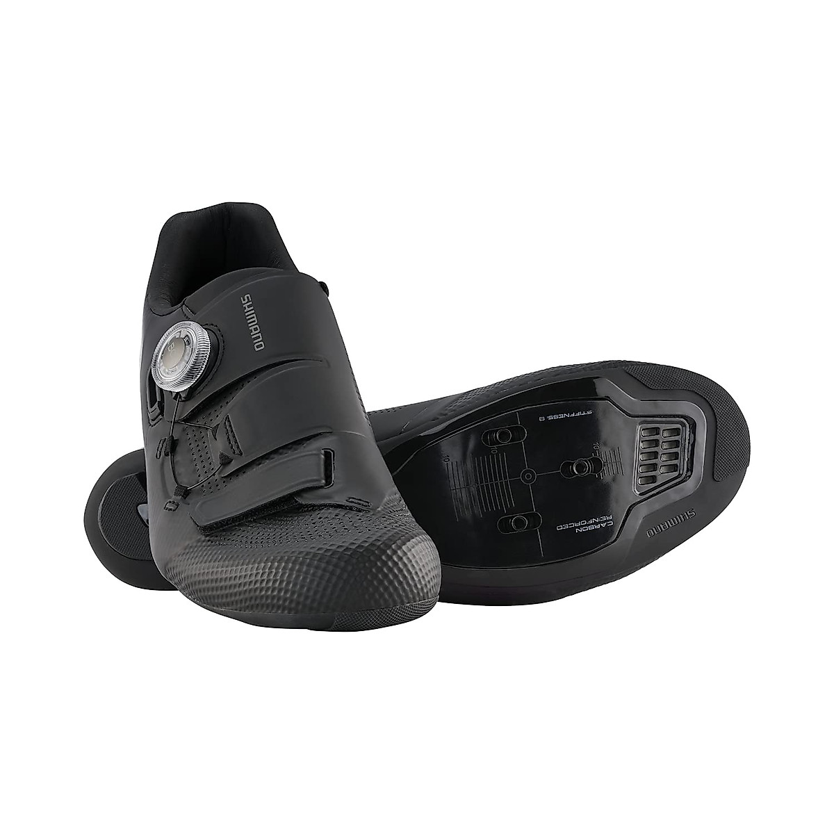 SHIMANO SH-RC502 Lightweight Men's Road Cycling Shoe Packed with Pro Features, Black, 8-8.5