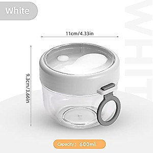 MANMAOHE 3 Pack 20 Oz Overnight Oats Containers with Lids and Spoons Plastic Yogurt Cups Dessert Cups Reusable Snack Containers Food Storage Containers for Cereal On The Go Container