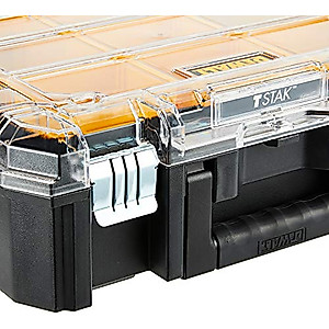 DEWALT TSTAK Tool Organizer, Small Parts Tool Box with Removable Compartments (DWST17805)