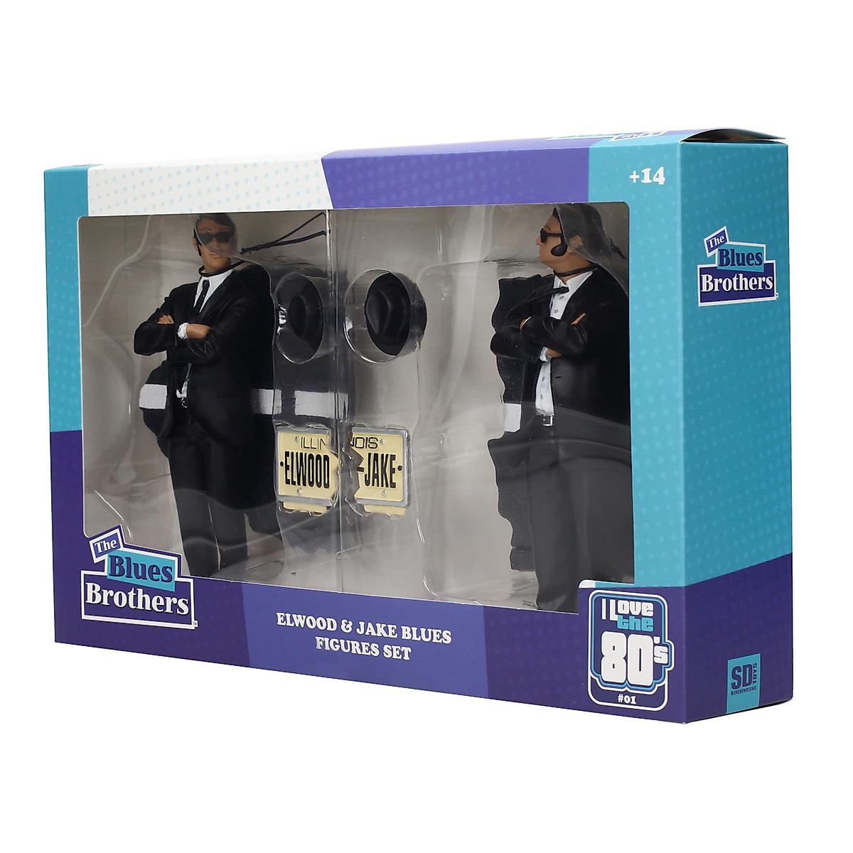 SD Toys Movie Icons The Blues Brothers Jake & Elwood Figure Set, 7"