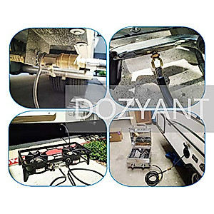 DOZYANT 12 FT RV Propane Quick Connect Hose for RV to Grill, BBQ Quick Release LP Gas Line for Camp Chef Stove, Pit Boss Burner - 3/8 Female Flare Fitting x 1/4 Full Flow Male Plug