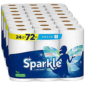 Sparkle® Pick-A-Size® Paper Towels, 24 Triple Rolls = 72 Regular Rolls