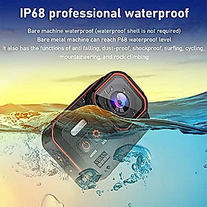 Qonioi Ip68 Diving Digital WiFi Camera 4k Cameras for Photography 24mp Digital Picture Resolution Camera for Traveling Diving Both Drop-Proof, Dust-Proof and Shock-Proof, Supports Surfing