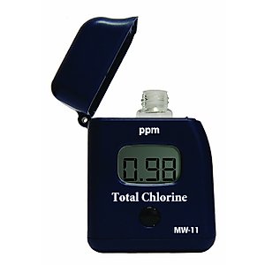 Milwaukee MW11 Total Cholrine Mini-Colorimeter, 0.00 - 3.50 ppm, 0.01 ppm Resolution, LCD Display