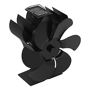 Nachukan High-Temperature Resistance 6-Blade Wood Stove Fan - Heat Powered Fireplace Fan for Wood Burning Stoves - Self-Starting - Diameter 152mm