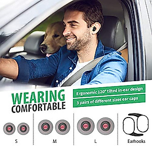 Qaekie Bluetooth Earbud, Wireless Earbuds Bluetooth 5.3 Headphones, Premium Bass in Ear Earbuds w/Charging Case, 24H Playtime, IPX6 Waterproof Sport Earphones, Auto-Pairing for Running