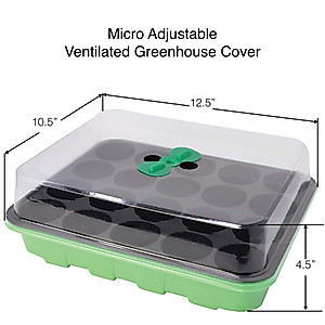Window Garden 20 Cavity Seed Propagation Kits (2) and Greenhouse Seed Starter Kit – Mini Reusable Plastic Indoor Seed Starter Tray with Dome and Soil Pods for Starting Seeds