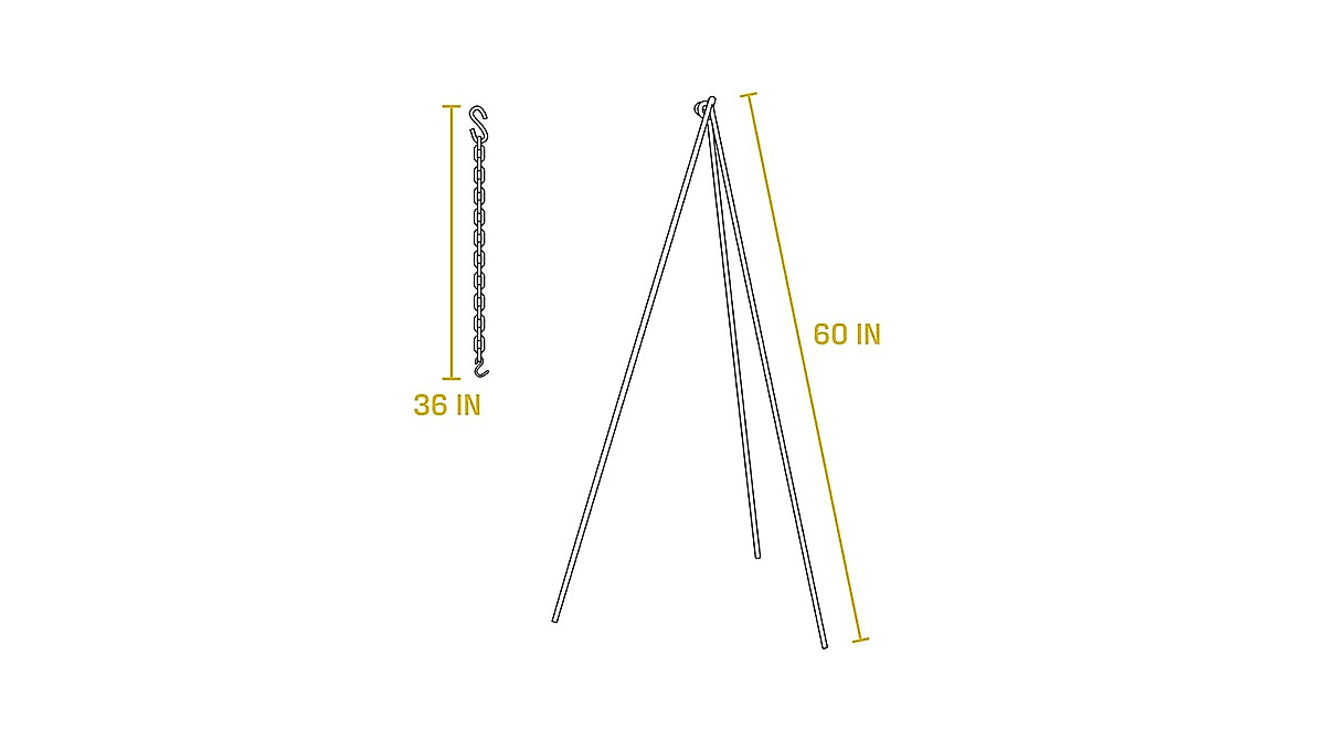 Lodge Tall Boy Tripod & Lid Lifter for Camp Cooking