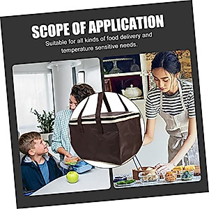 NAMOARLY Aluminum Insulation Pizza Thermal Takeaway Pizza Little Food Cooler Pizza Warmer Insulated Food Storage Non-woven Fabric Coffee