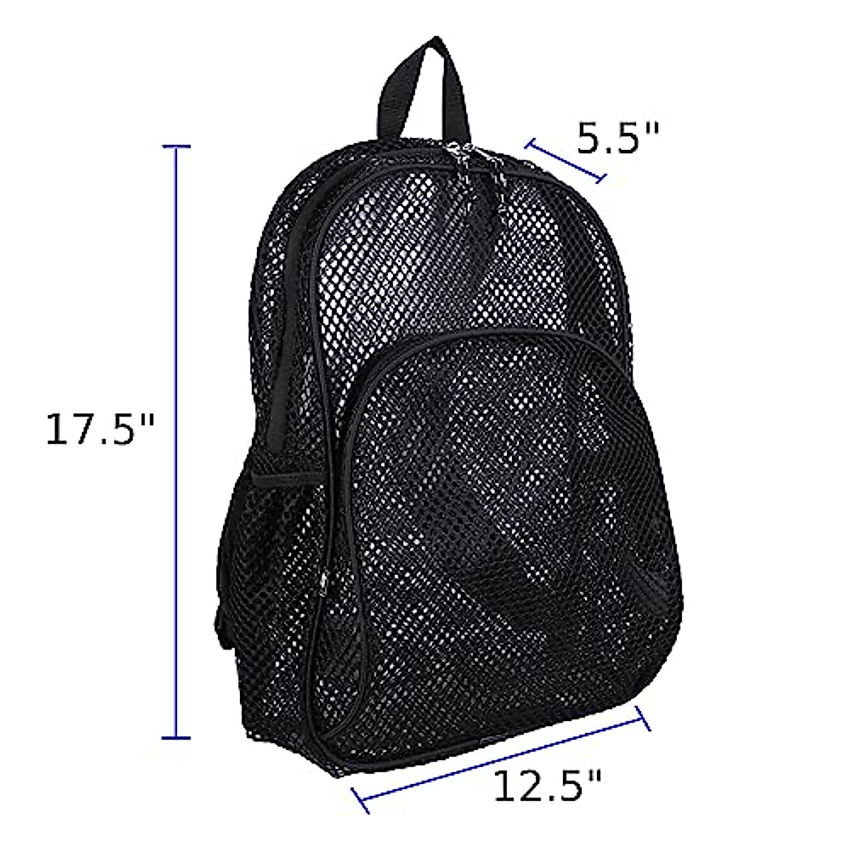 Eastsport Mesh Backpack With Adjustable Padded Shoulder Straps, Black