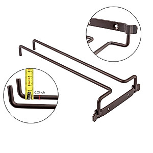 BOOKZON Wine Glass Rack Wall Mounted Set of 2 Bronze, Stemware Rack, Wine Glasses Holder Storage Hanger Organizer Metal for Cabinet Kitchen or Bar (no glasses included)