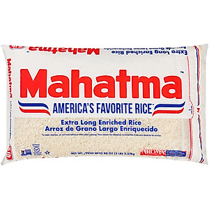 Mahatma Extra-Long-Grain Rice 5-Pound Rice Bag, Gluten-Free and Non-GMO White Rice Bulk Bag, 1 Bag of Rice