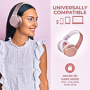 PowerLocus Bluetooth Headphones Over Ear, Wireless Headphones, Foldable Headphone with Hi-Fi Stereo, Built-in Microphone,Soft Foam Earmuffs, Micro SD Wireless and Wired Headphone for iPhone/iPad/PC/TV