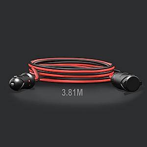 NOCO GC019 15A 14AWG 12V Adapter, Heavy-Duty Cigarette Lighter Plug, and Male to Female Socket With 12-Foot Extension Cord