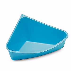 Lixit Corner Litter Pan for Ferrets, Rabbits, Rats, Guinea Pigs and Other Small Animals. (Blue Pack of 1)