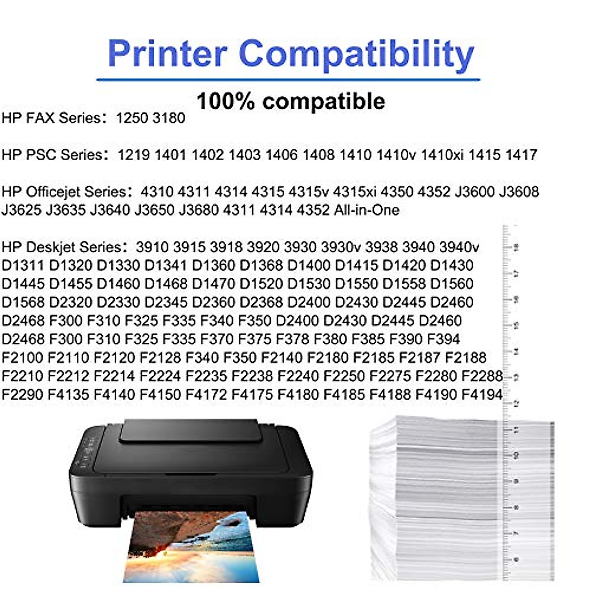 SuperInk 1 Pack 475 Pages High Yield C9351A 21XL Compatible for HP 21 Ink Cartridge DeskJet D1320 D1330 D1341 D1360 D1368 D1400 D1415 D1420