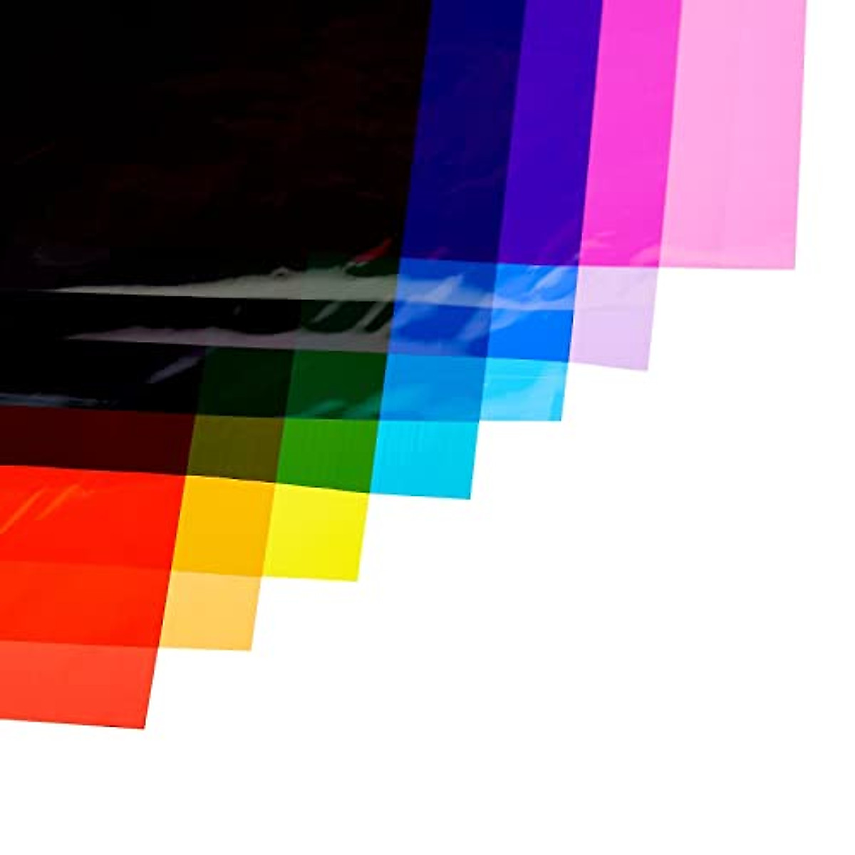 Bright Creations 120 Pack Colored Cellophane Wrap Sheets for Gift Baskets, DIY Crafts, 8 Rainbow Colors (8 In)