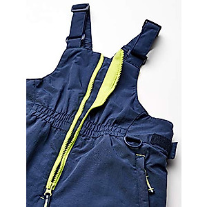 Amazon Essentials Boys' Water-Resistant Snow Bib, Navy, Large