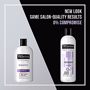 TRESemmé Pro Pure Shampoo for Damaged Hair Damage Recovery Sulfate, Paraben and Dye Free, 16 Fl Oz (Pack of 4)