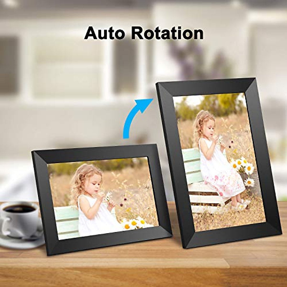 Anyuse 10.1 Inch Smart WiFi Digital Photo Frame with 1280x800 IPS LCD Touch Screen, Auto-Rotate Portrait and Landscape, Built in 16GB Memory, Share Moments Instantly via Frameo App from Anywhere