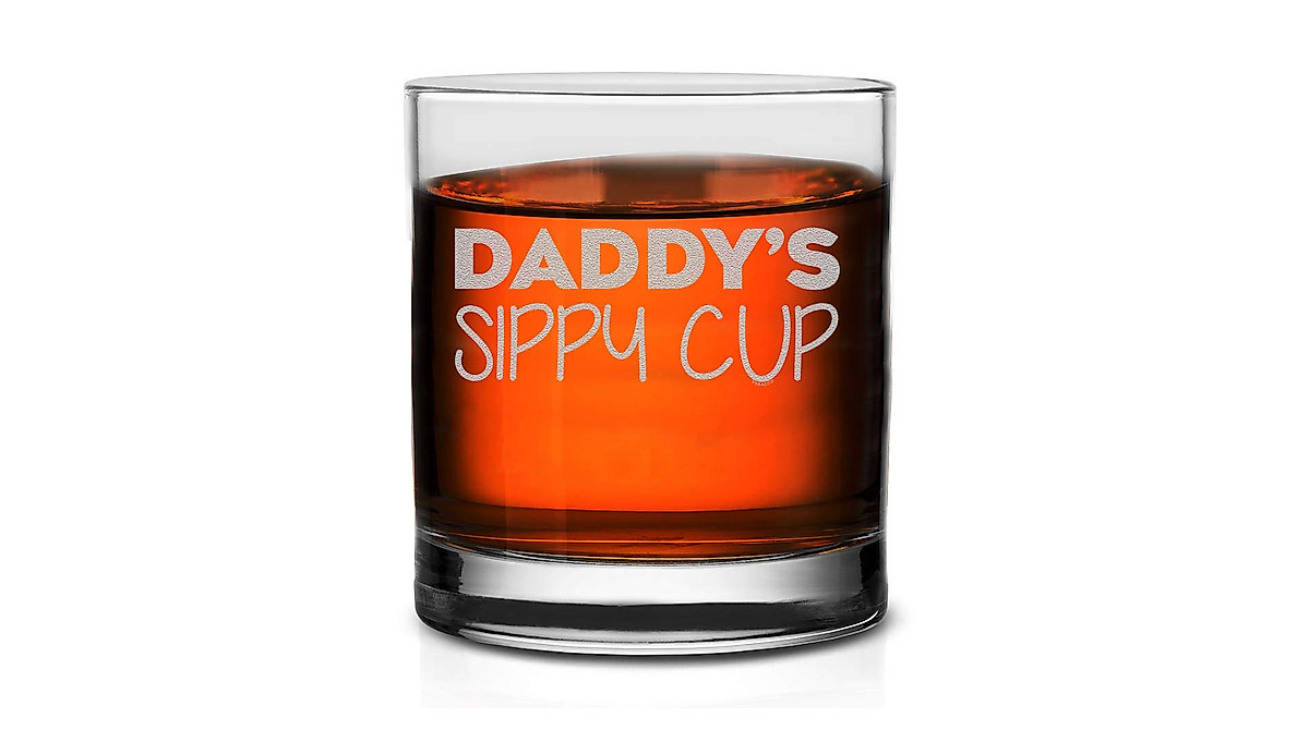 Veracco Daddy's Sippy Cup Whiskey Glass - Perfect Gift for Dad