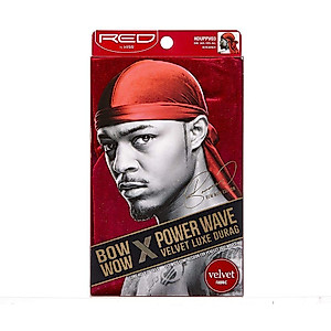 KISS RED Bow Wow Power Wave Velvet Luxe Durag (Burgundy)