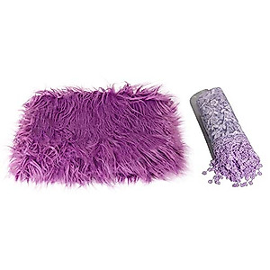 Camidy Baby Photo Props,3pcs Baby Fluffy Blanket + Newborn Wrap + Flower Headband Set Boys Girls DIY Photography Outfits