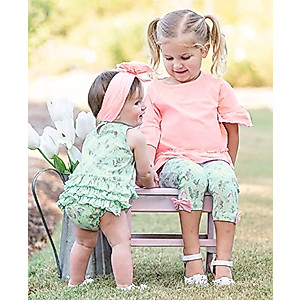 RuffleButts® Baby/Toddler Girls Pink Mia Top - 18-24m