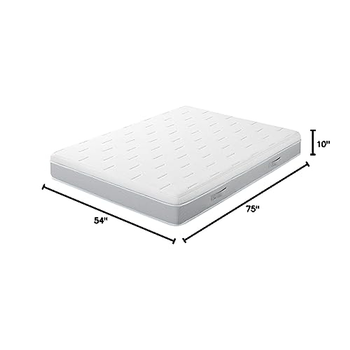 Mellow 10 Inch OLAF Gel Memory Foam Mattress with Cooling Fabric, Made in USA, CertiPUR-US Certified Foams, OEKO-TEX Certified Eco Cover, Quilted Comfort Top, Full