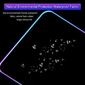 Personalized RGB LED Extended Gaming Mouse Pad Make Your Own Customized Large Gaming Mousepad Custom Keyboard Mouse Mat for Office Dorm Personalised Gifts Presents for Gaming Lovers, 31.5x11.8in