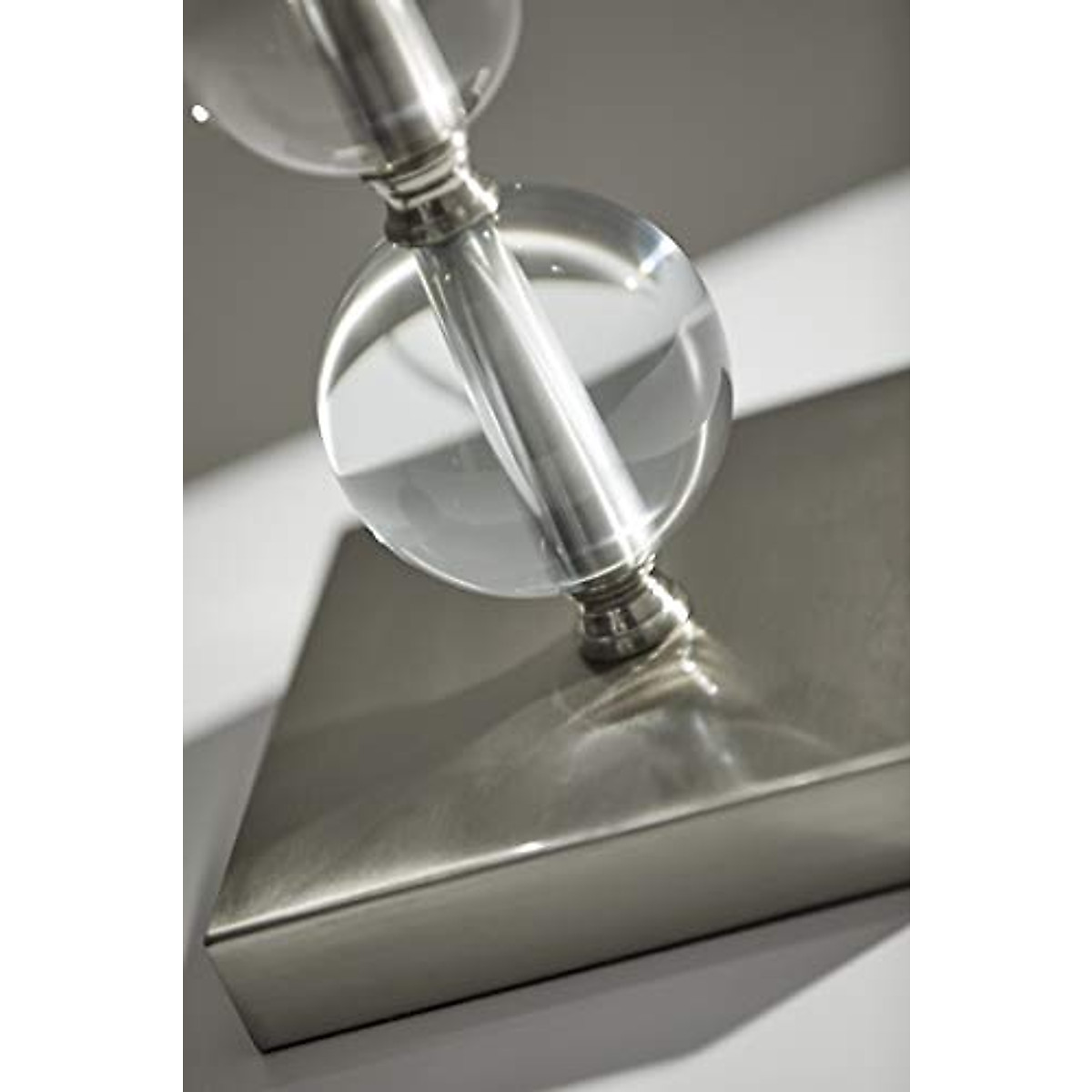 Adesso 1585-22 Olivia 3-Piece Floor Lamp Set, 60.5 in./23 in., 150W, Brushed Steel/White, 3 Steel Lamps